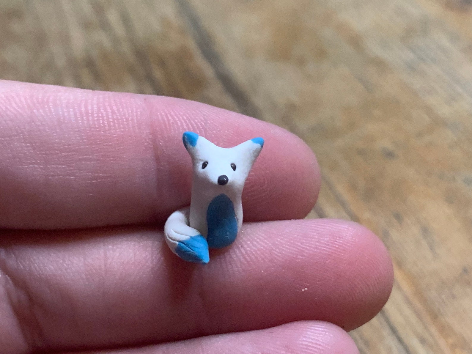 Miniature Arctic Fox Figurine, Tiny Arctic Fox, Mini Blue Fox, Blue Fox ...