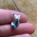 Miniature Arctic Fox Figurine, Tiny Arctic Fox, Mini Blue Fox, Blue Fox ...