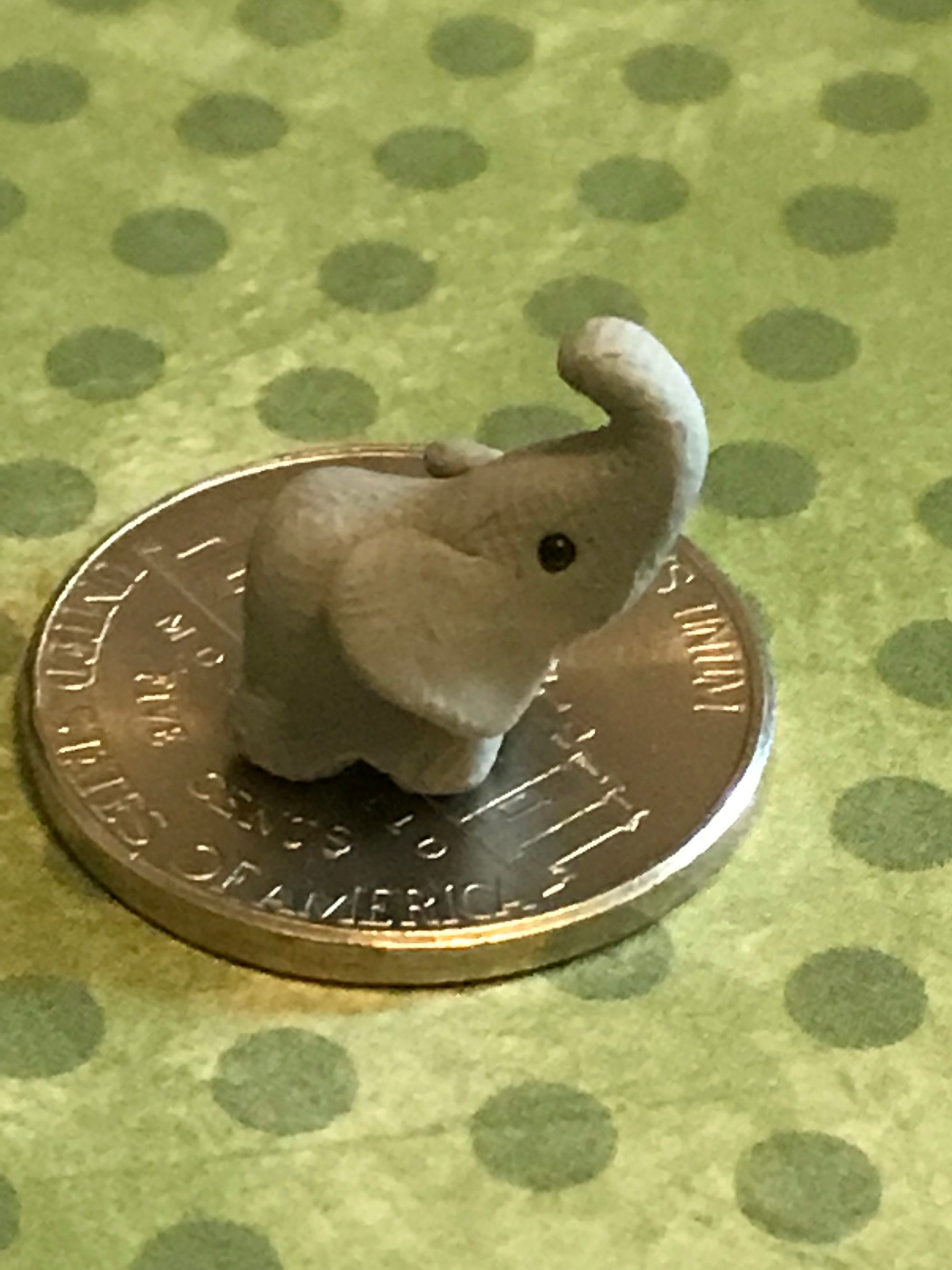 Micro Mini Elephant Miniature Elephant Figurine Tiniest - Etsy Canada