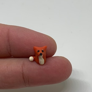Tiniest Fox Ever, Micro Miniature Fox Figurine, Tiny Fox, Mini Red Fox ...