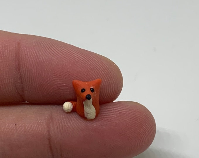 Tiniest Fox Ever Micro Miniature Fox Figurine Tiny Fox Mini - Etsy