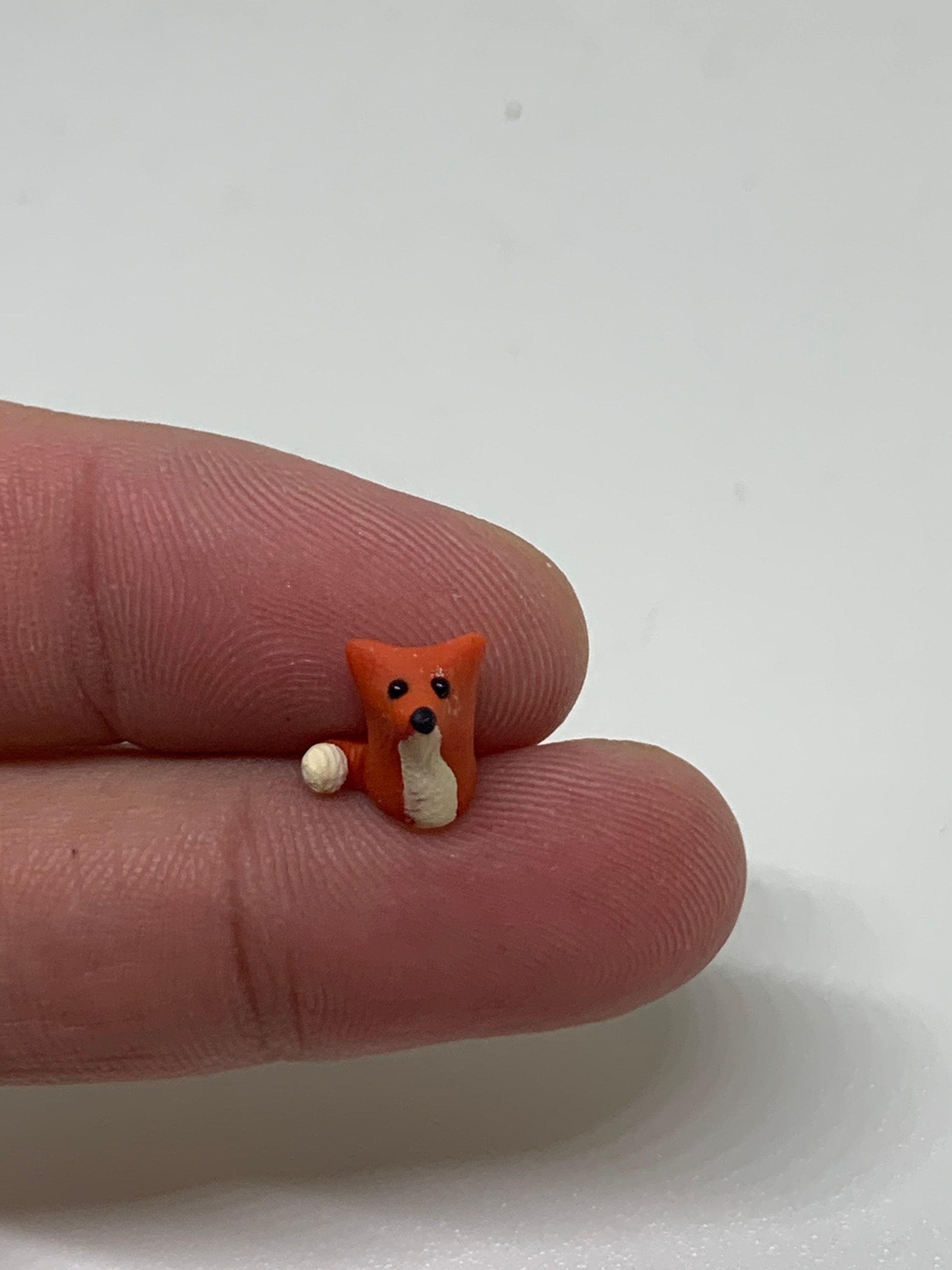 Tiniest Fox Ever Micro Miniature Fox Figurine Tiny Fox Mini | Etsy