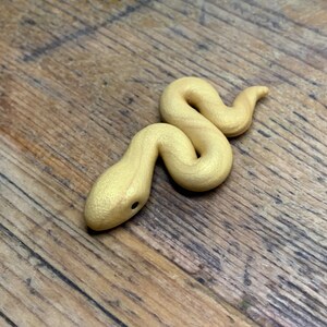 One of a Kind Gold Snake Figurine, Gold Polymer Clay Snake - Etsy