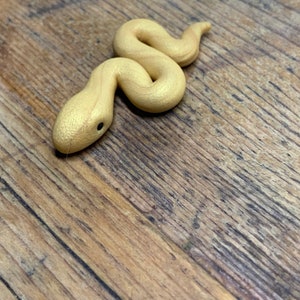 One of a Kind Gold Snake Figurine, Gold Polymer Clay Snake - Etsy