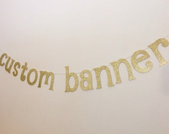 Custom Banner 4.5 Custom Banner Script Cursive Custom | Etsy