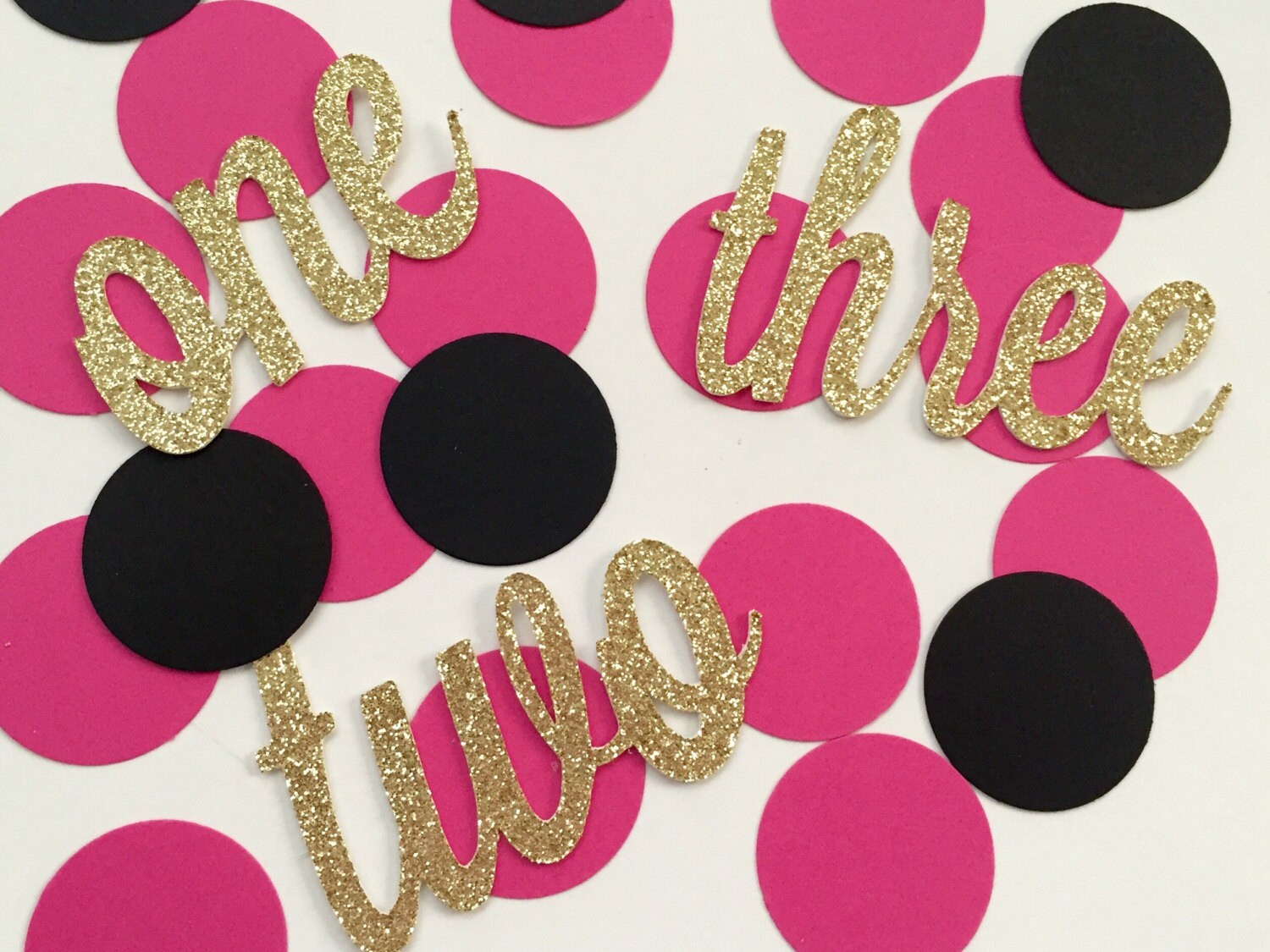 Number Confetti First Birthday Party Decorations Number | Etsy