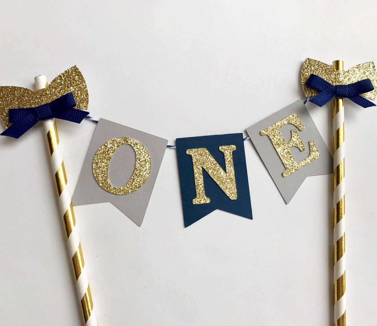 One Cake Topper ONE Cake Topper Boy Bow Tie Cake Topper One - Etsy