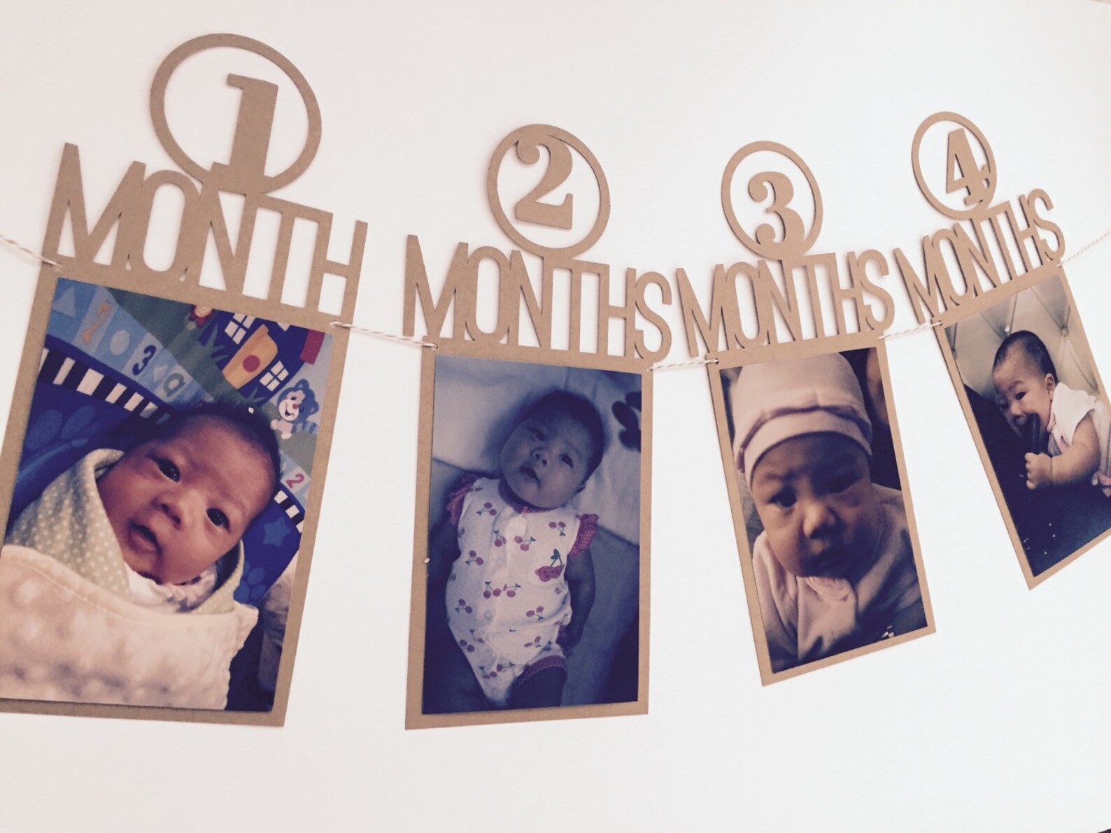 First Year Photo Banner One Year Photo Banner Birthday Photo | Etsy