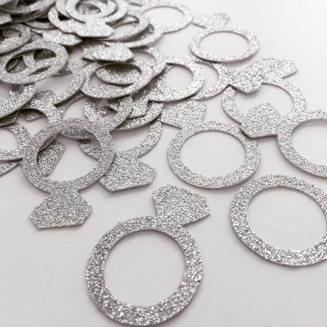 Engagement Ring Confetti, Bridal Shower Confetti, Diamond Ring Confetti ...