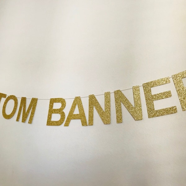 Personalized Gold Banner - Etsy