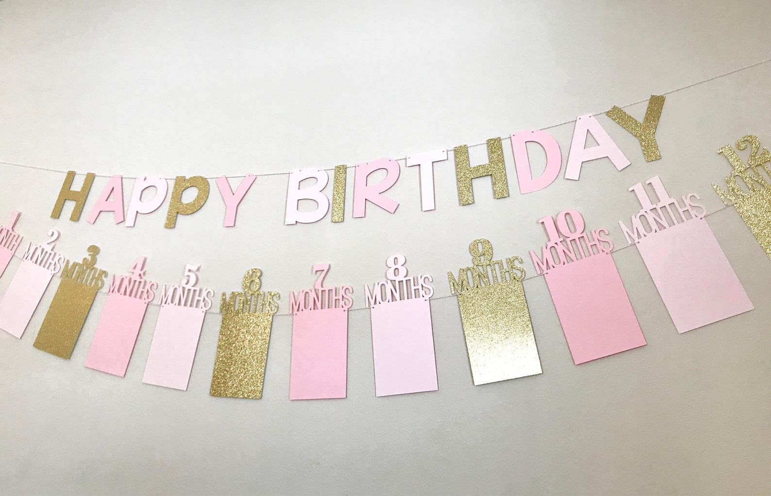 First Birthday Banner First Year Photo Banner 1st Birthday - Etsy