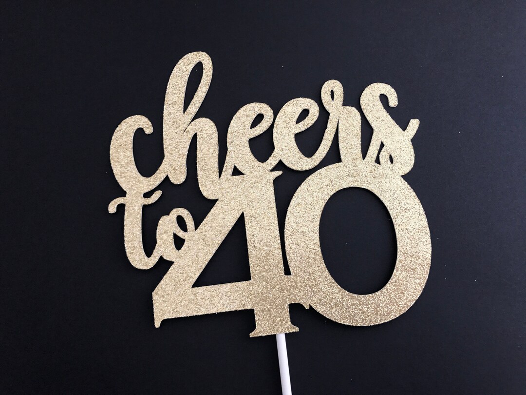 40th Birthday Decorations, 40th Birthday Cake Topper, 40th Cupcake ...