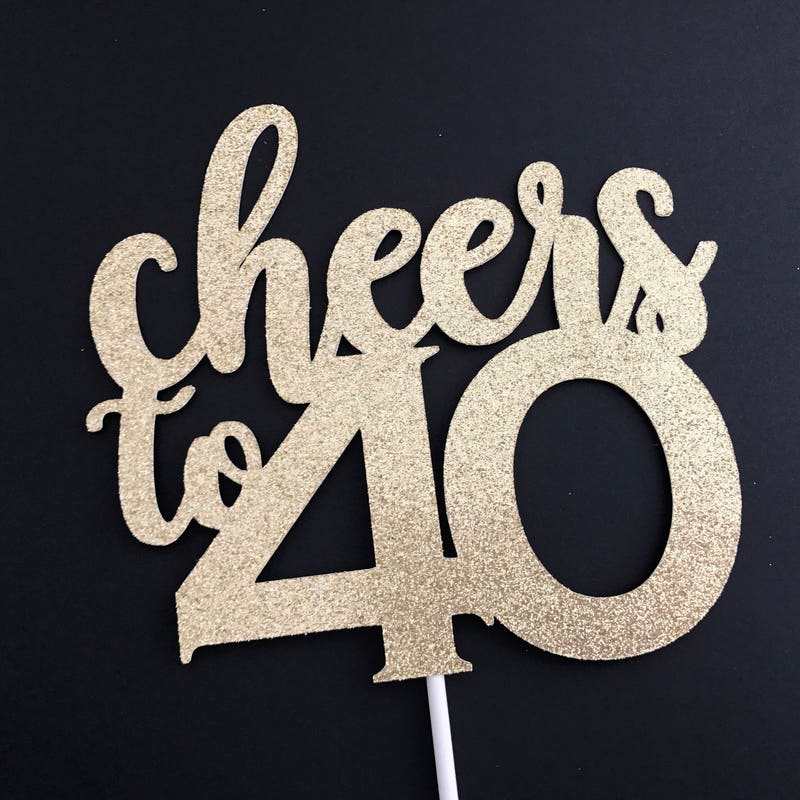 40th Cake Topper - Etsy