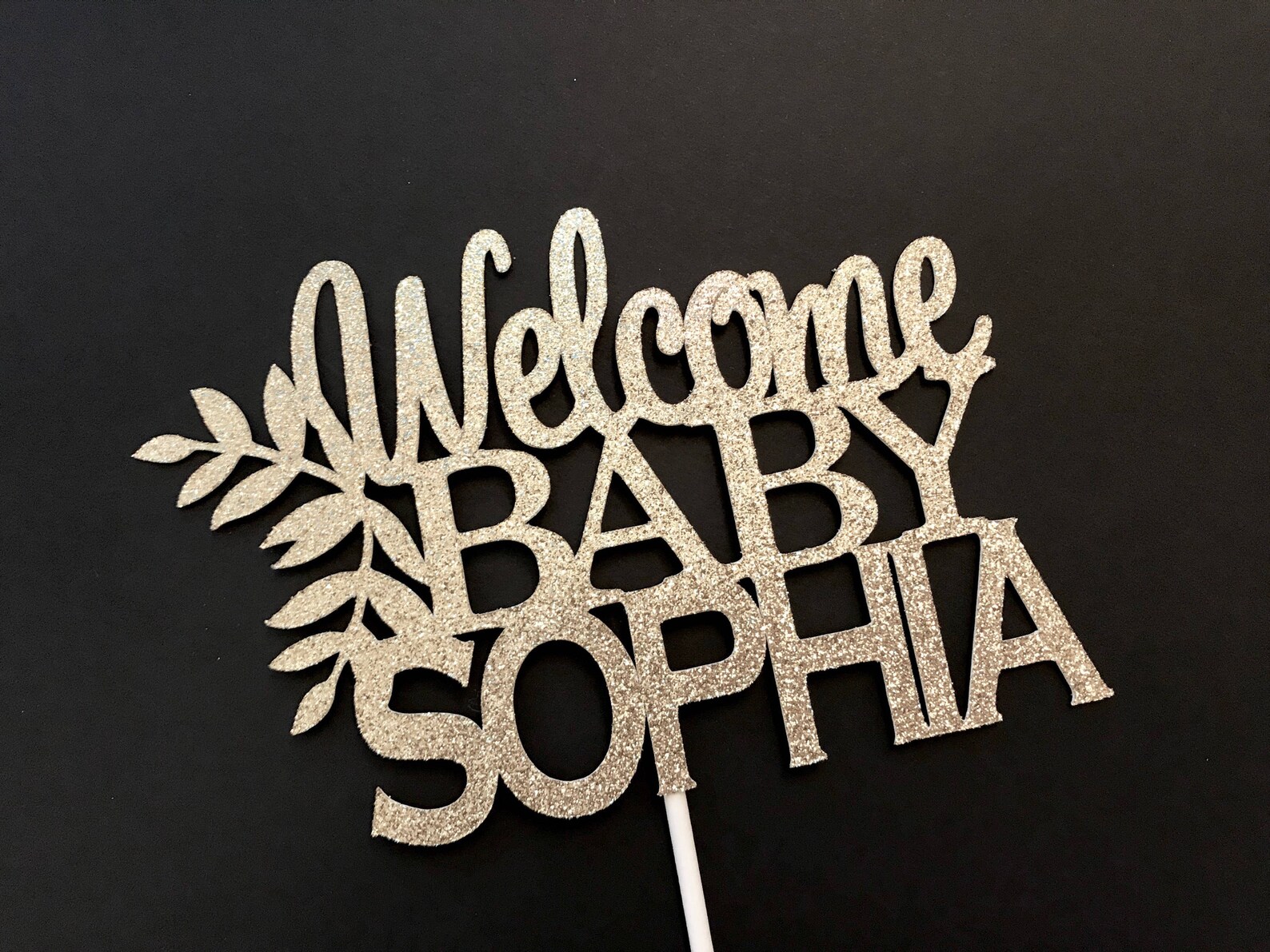 Personalized Baby Shower Cake Topper: Glitter or Foil - Etsy