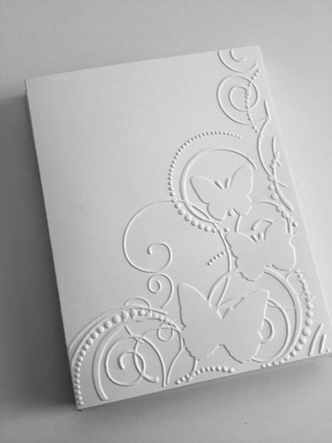 Embossed Cards Set, Note Card Set, Greeting Cards, Blank Cards, White ...