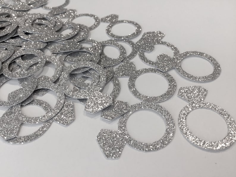 Bridal Shower Confetti Engagement Ring Confetti Gold Ring - Etsy