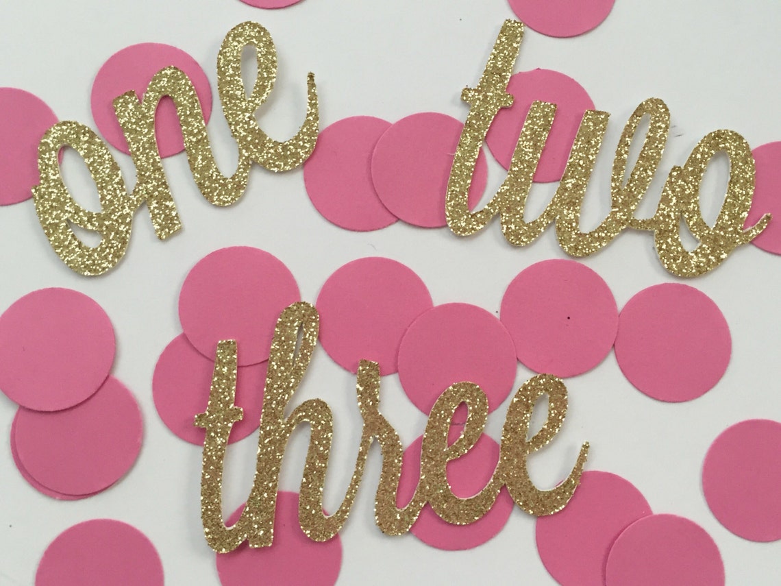 Number Confetti First Birthday Party Decorations Number | Etsy