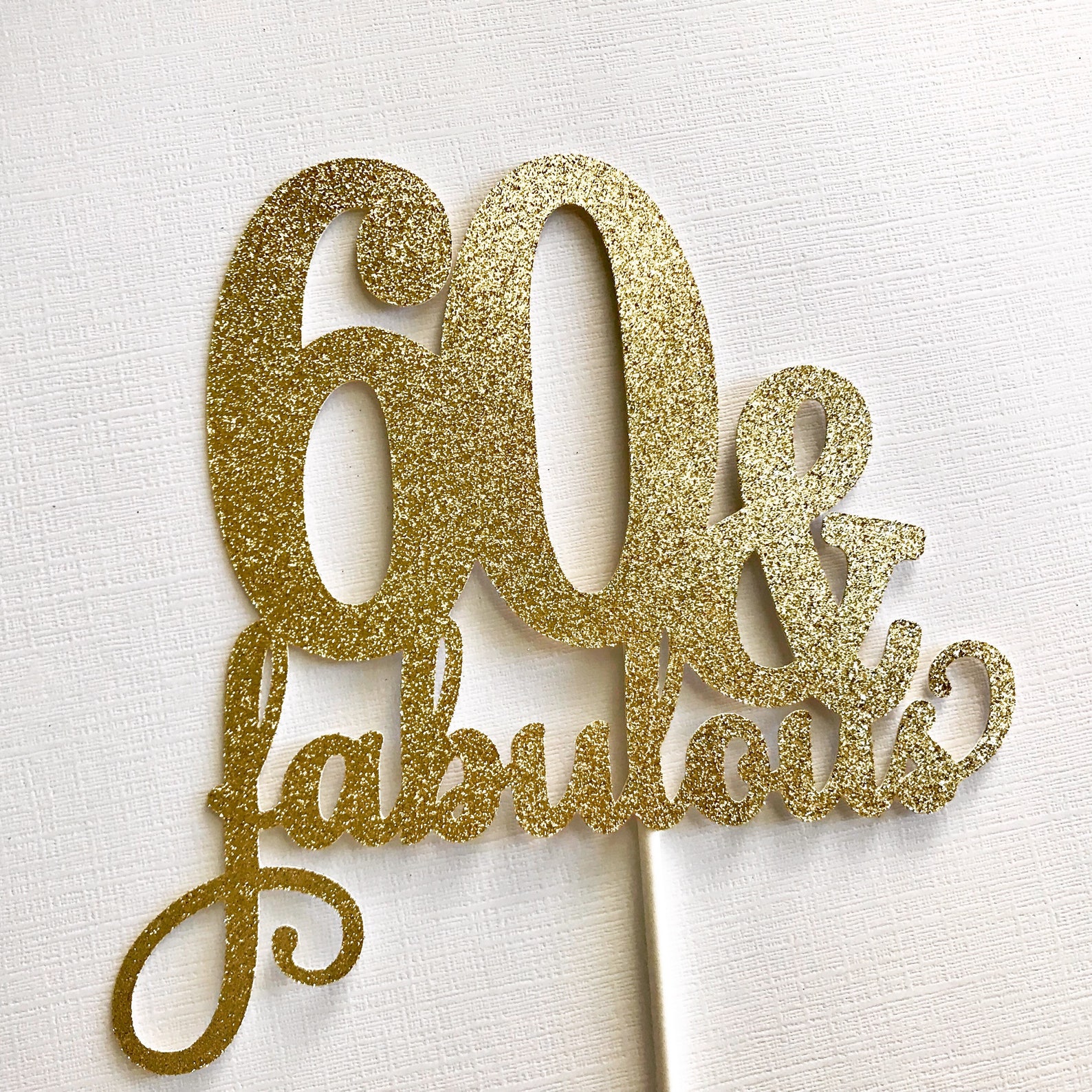 60 & Fabulous Cake Topper 60th Birthday Cake Toppers 60th | Etsy