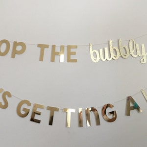 Pop the Bubbly Banner Pop the Bubbly Party Decorations Pop - Etsy