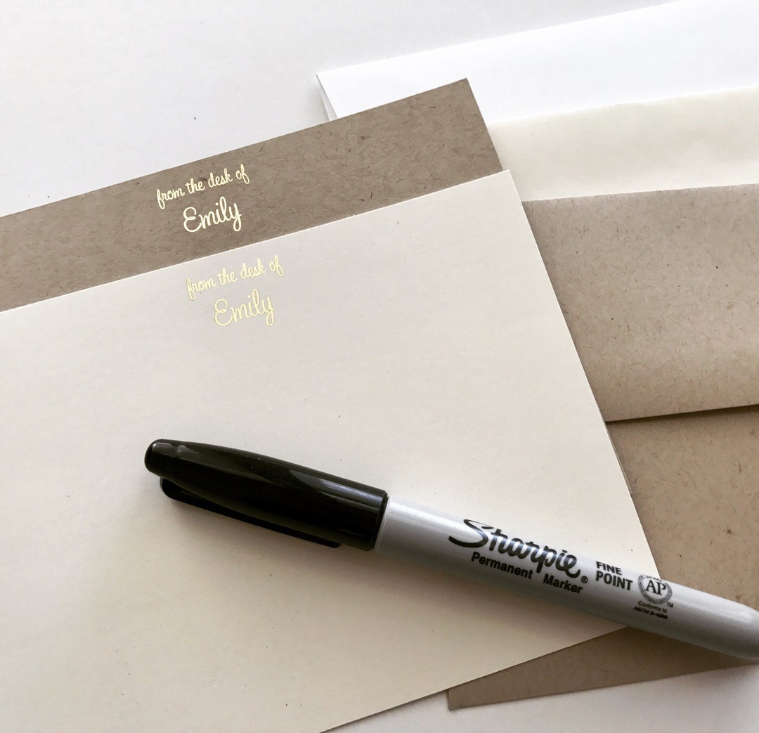 Personalized Foiled Stationery Cards: A2 Note Cards, Custom Thank You ...