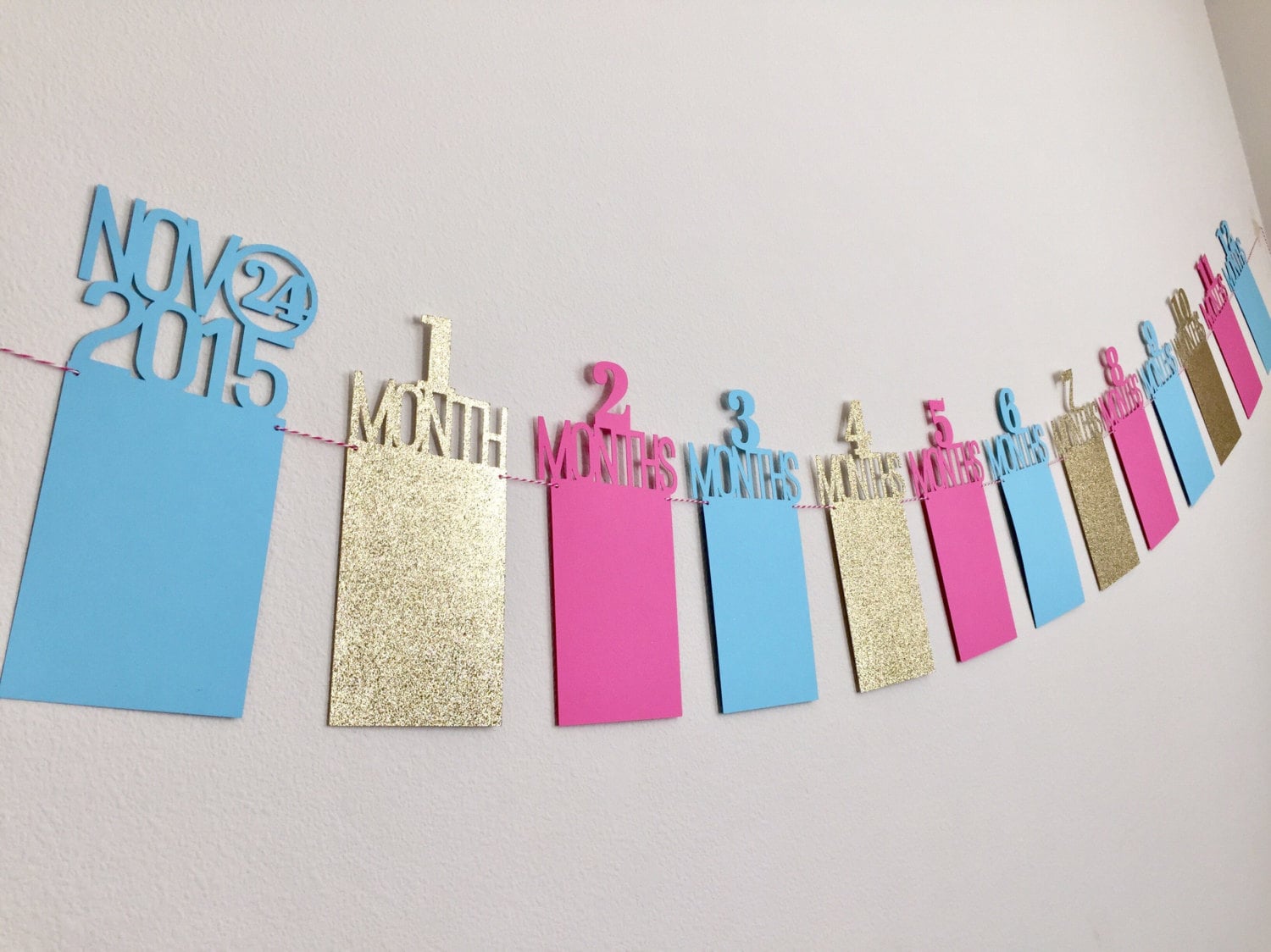 First Year Photo Banner First Birthday Party Decorations | Etsy