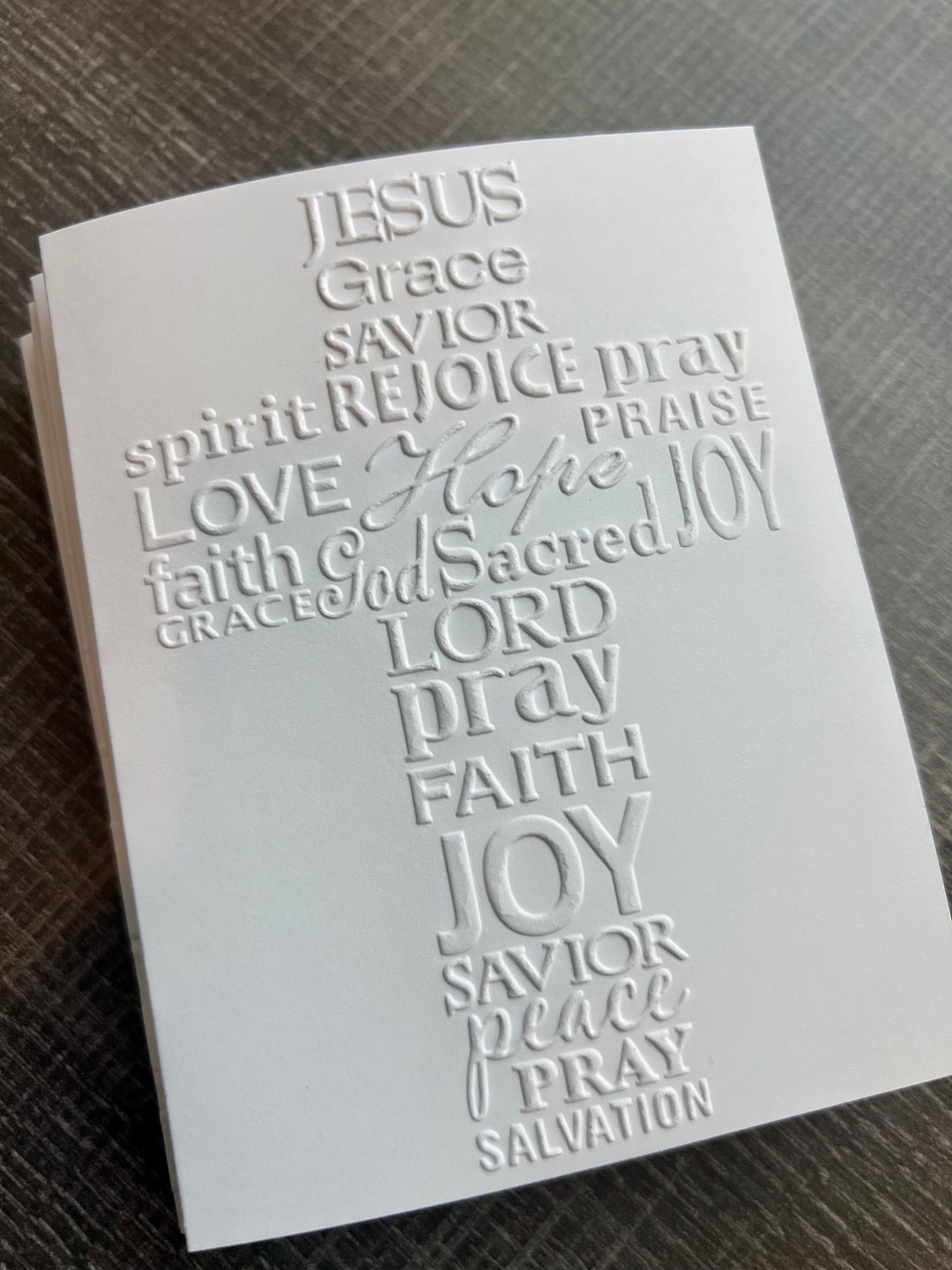 Embossed Note Card Set: Christian Greeting Cards - A2 Size, Faith - Etsy