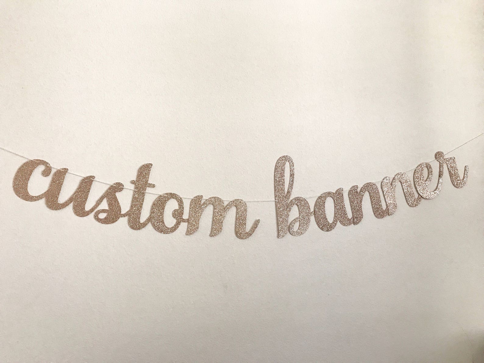 Custom Script Banner: 3.25" Glitter Party Decoration - Etsy