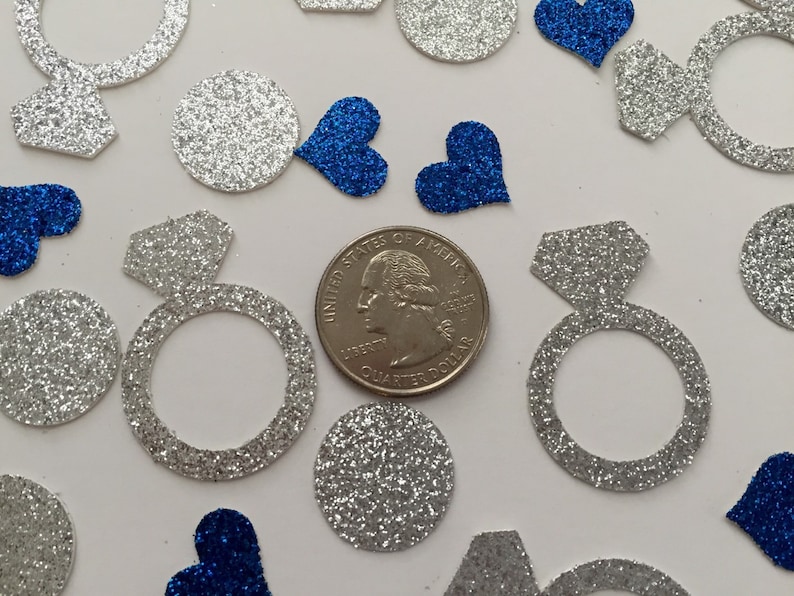 Diamond Ring Confetti Glitter Ring Confetti Engagement Ring | Etsy