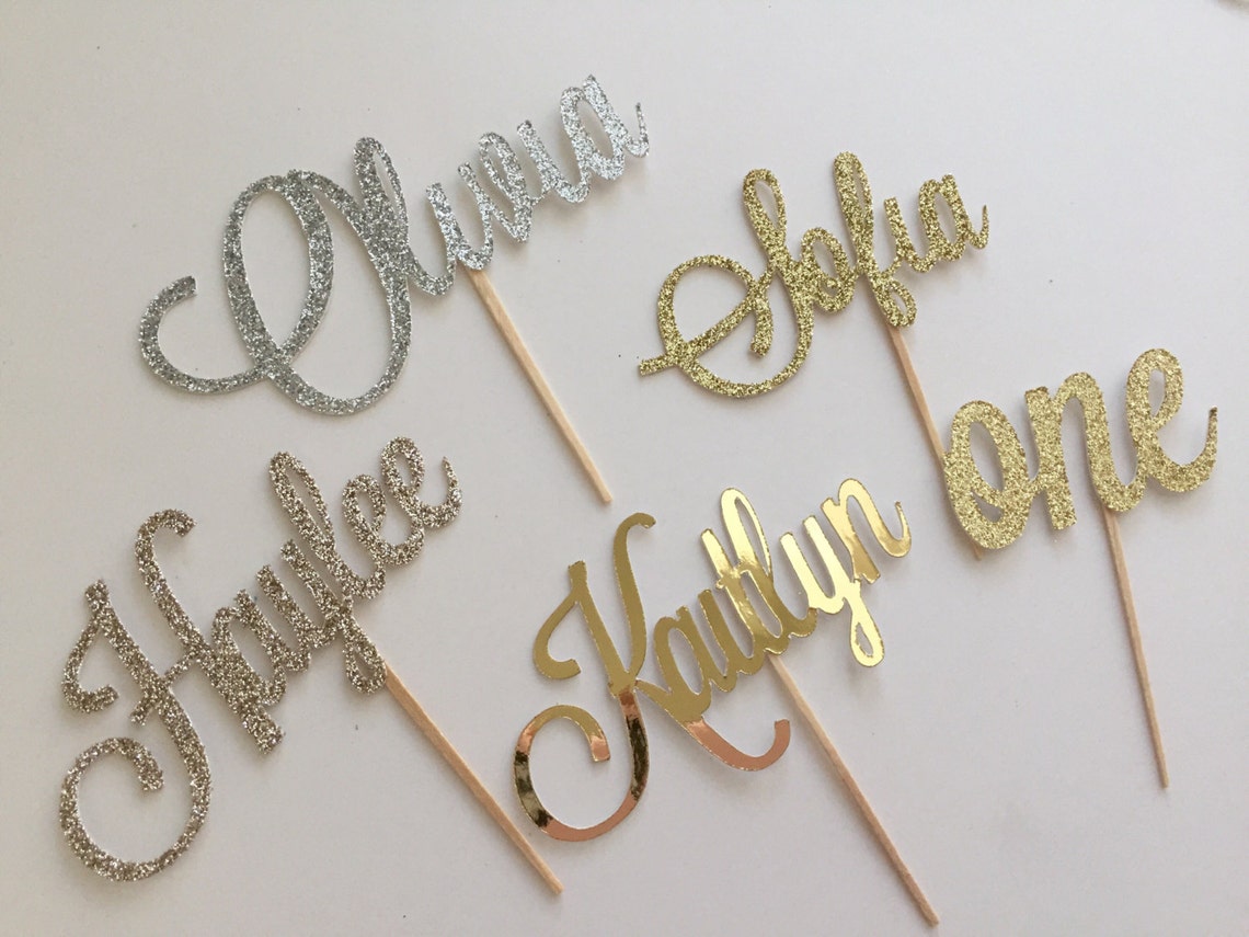 Custom Cupcake Toppers Custom Name Cupcake Topper Custom | Etsy