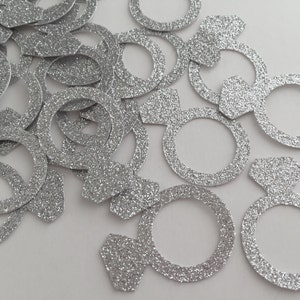 Bridal Shower Confetti, Engagement Ring Confetti, Gold Ring Confetti ...