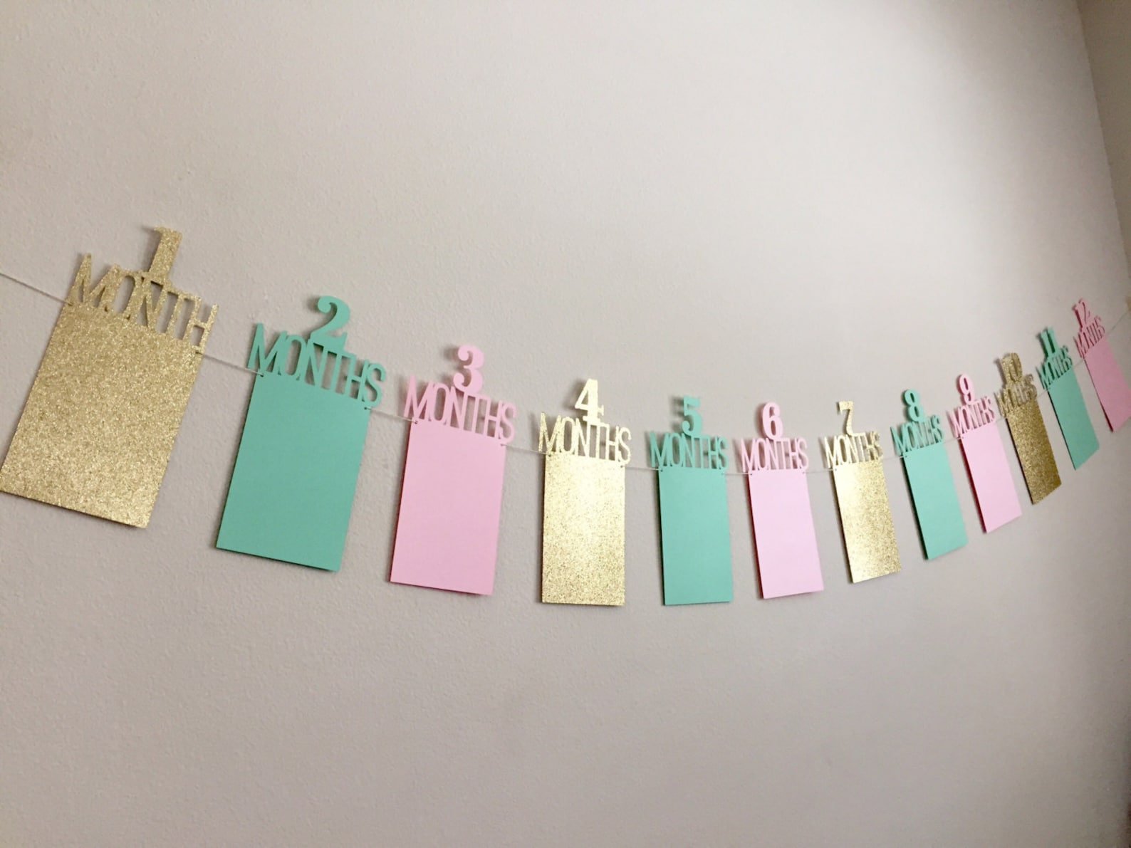 First Birthday Photo Banner First Birthday Banner 1st Year - Etsy