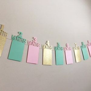 First Birthday Photo Banner, First Birthday Banner, 1st Year Photo ...