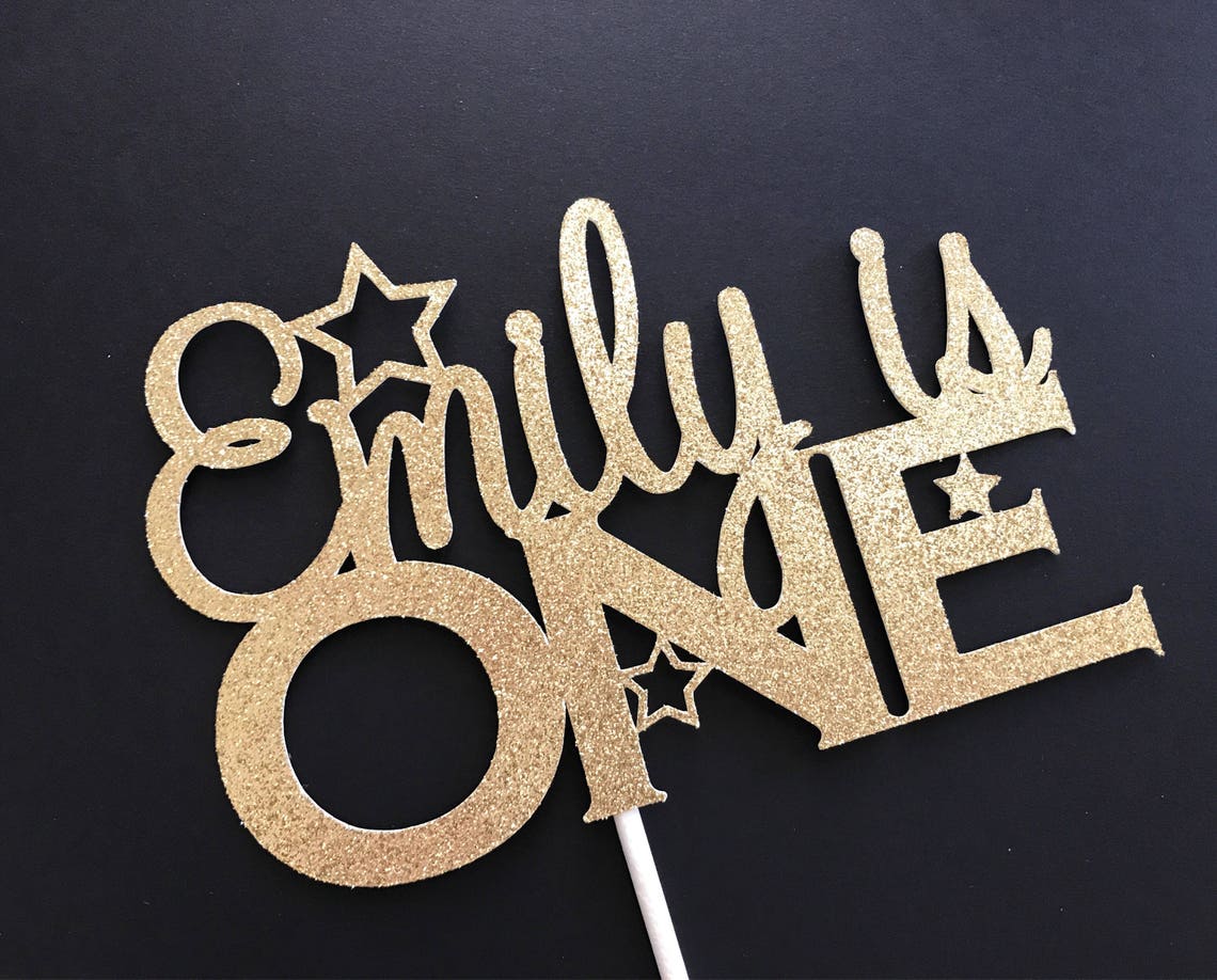 One Cake Topper Custom Cake Topper Personalized Cake Topper - Etsy