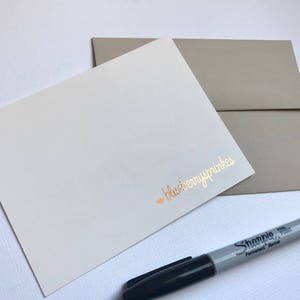 Custom Note Cards, Personalized Stationary, Gold Note Cards ...