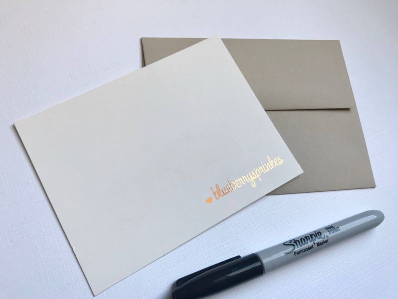 Custom Note Cards Personalized Stationary Gold Note Cards - Etsy