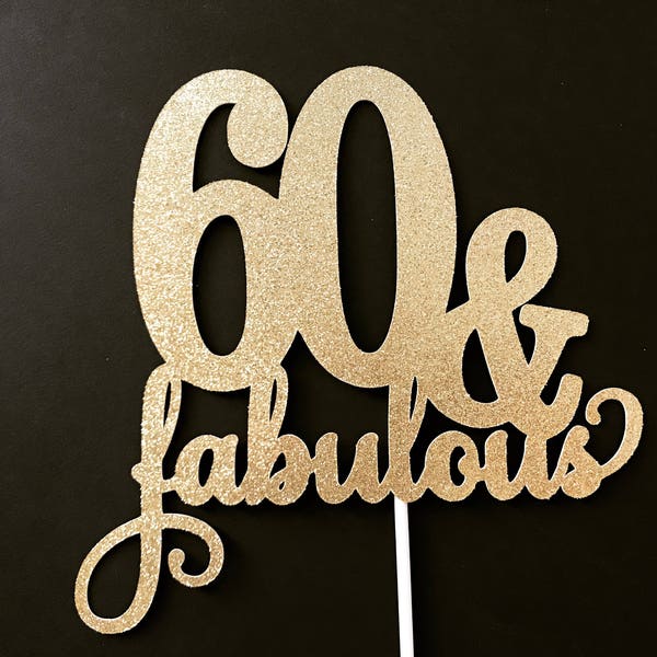 60th Birthday Topper - Etsy