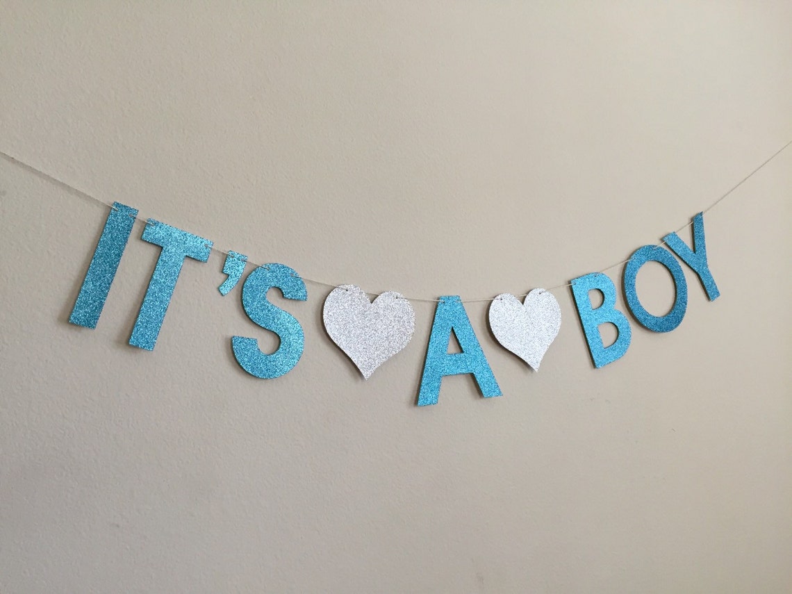 Baby Boy Shower Banner It's A Boy Banner Baby Shower - Etsy