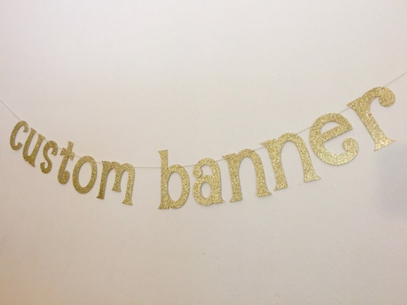 Items similar to CUSTOM Banners, 5" Glitter Banner, Bubbly Bar Banner ...