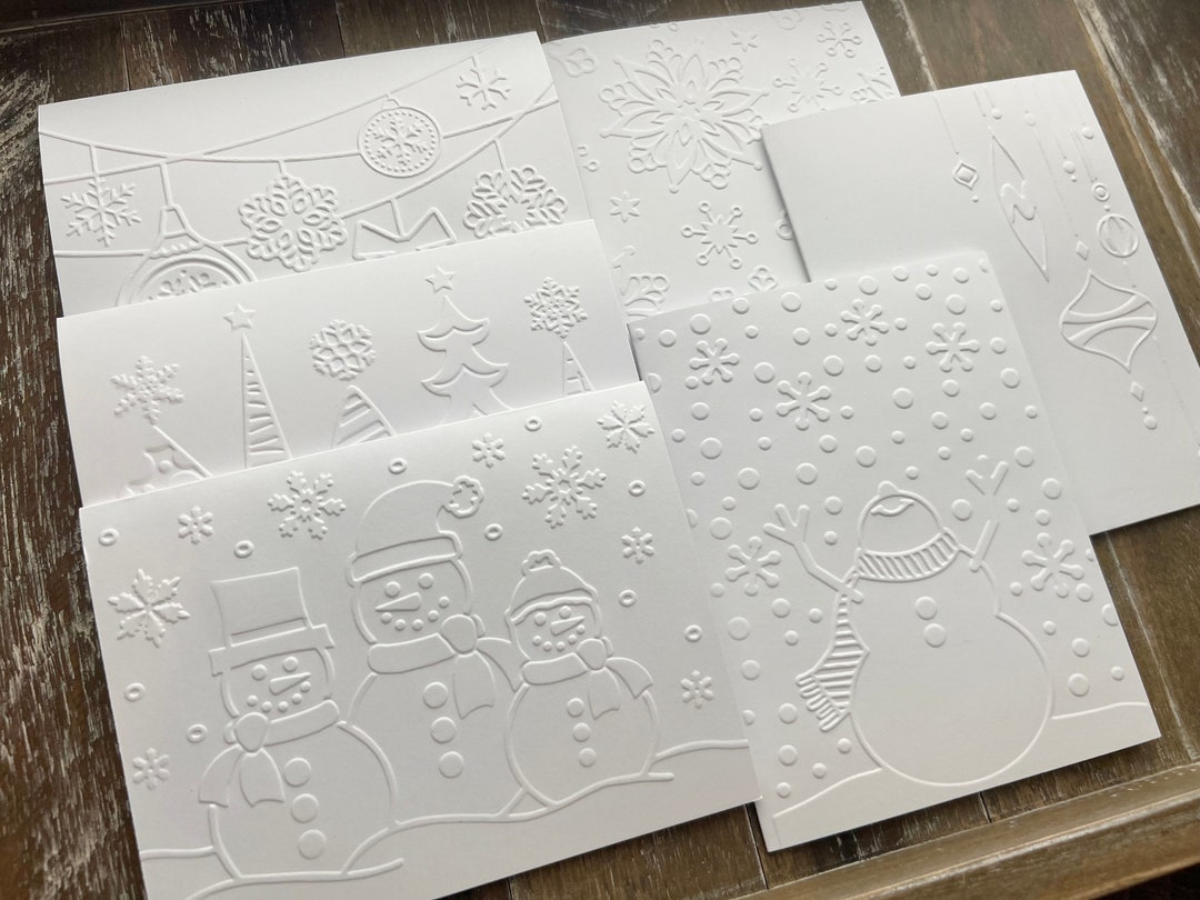 Christmas Cards Set, Christmas Boxed Cards Set, Embossed Christmas ...