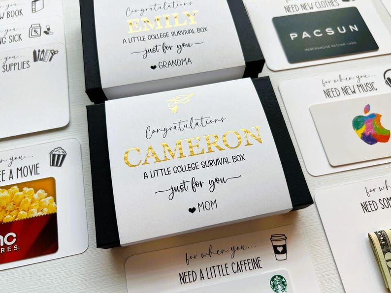 College Gift Card Book Box Personalized Graduation Gift, College Gift ...