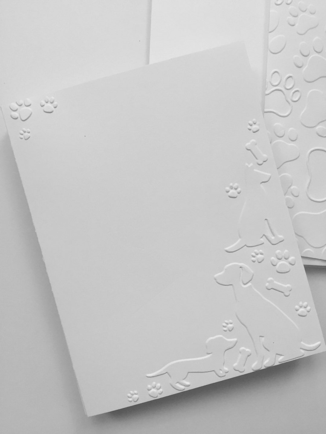 Embossed Pet Cards Set, Dog Cards Set, Embossed Pet Cards, Embossed Paw ...