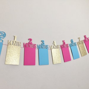 First Birthday Banner, First Year Photo Banner, 1st Birthday Photo ...