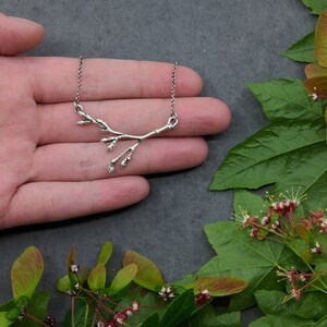 Maple Tree Branch Necklace Handmade With Oxidized Sterling Silver - Etsy