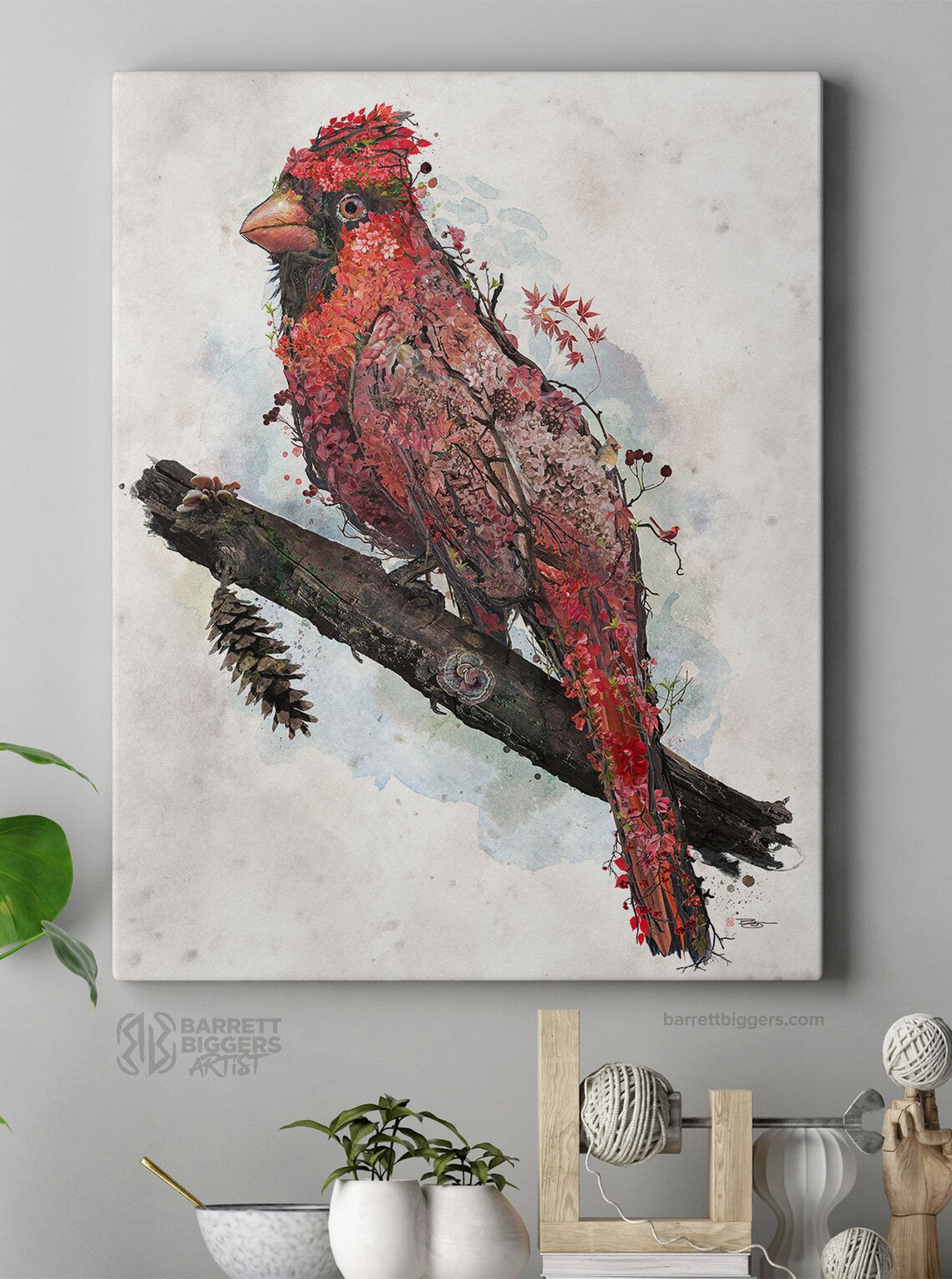 Northern Cardinal Bird Art Prints and Canvas Animal Wall Art - Etsy