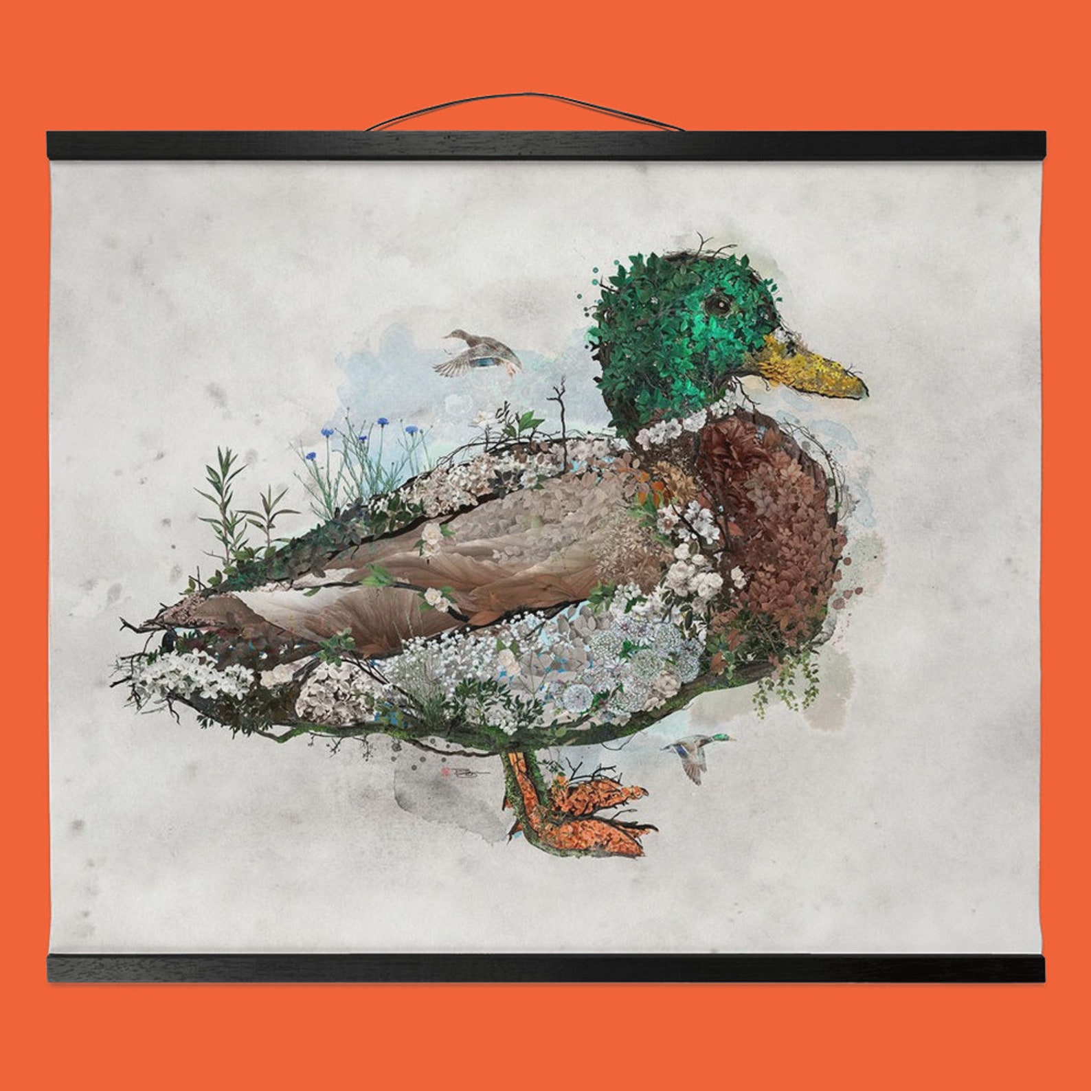 Mallard Duck Original Animal Wall Art Wildlife Ducks Home | Etsy