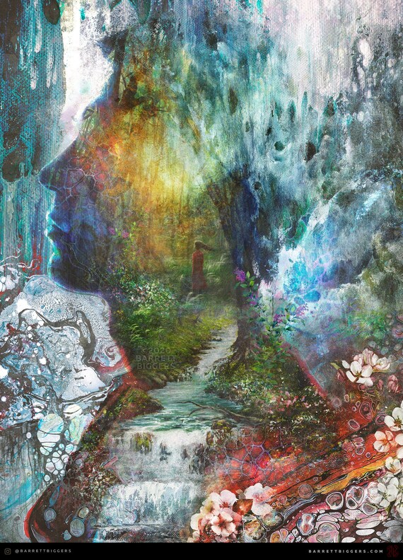 Forest of Memories Flowing Surrealism Original Abstract - Etsy