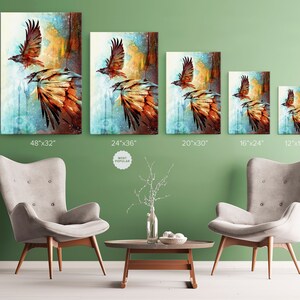 Crows in Flight Abstract Art Painting Surrealism Fine Art Prints ...