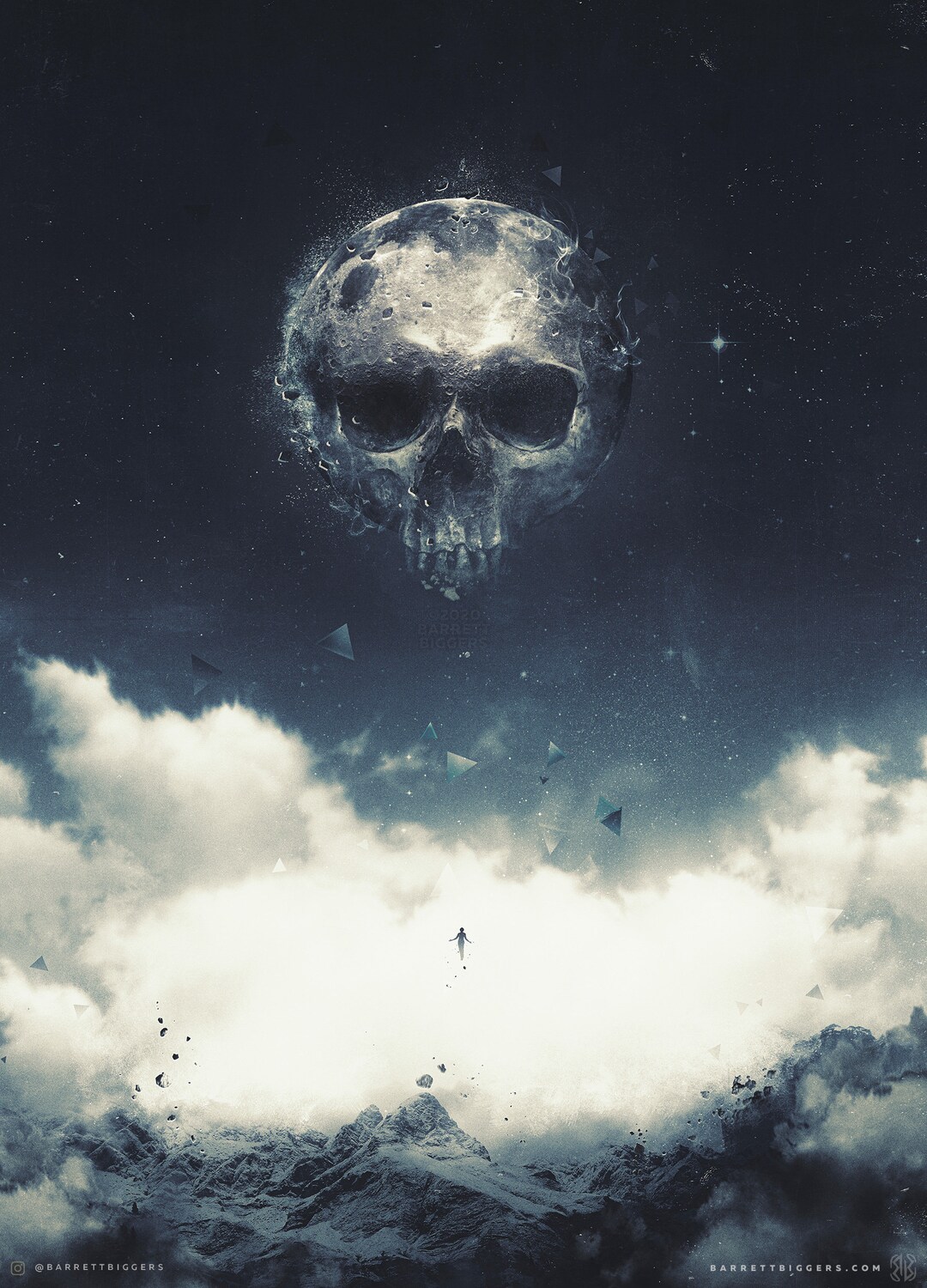 Dark Moon Rising Lunar Space Surrealism Art Fine Art - Etsy