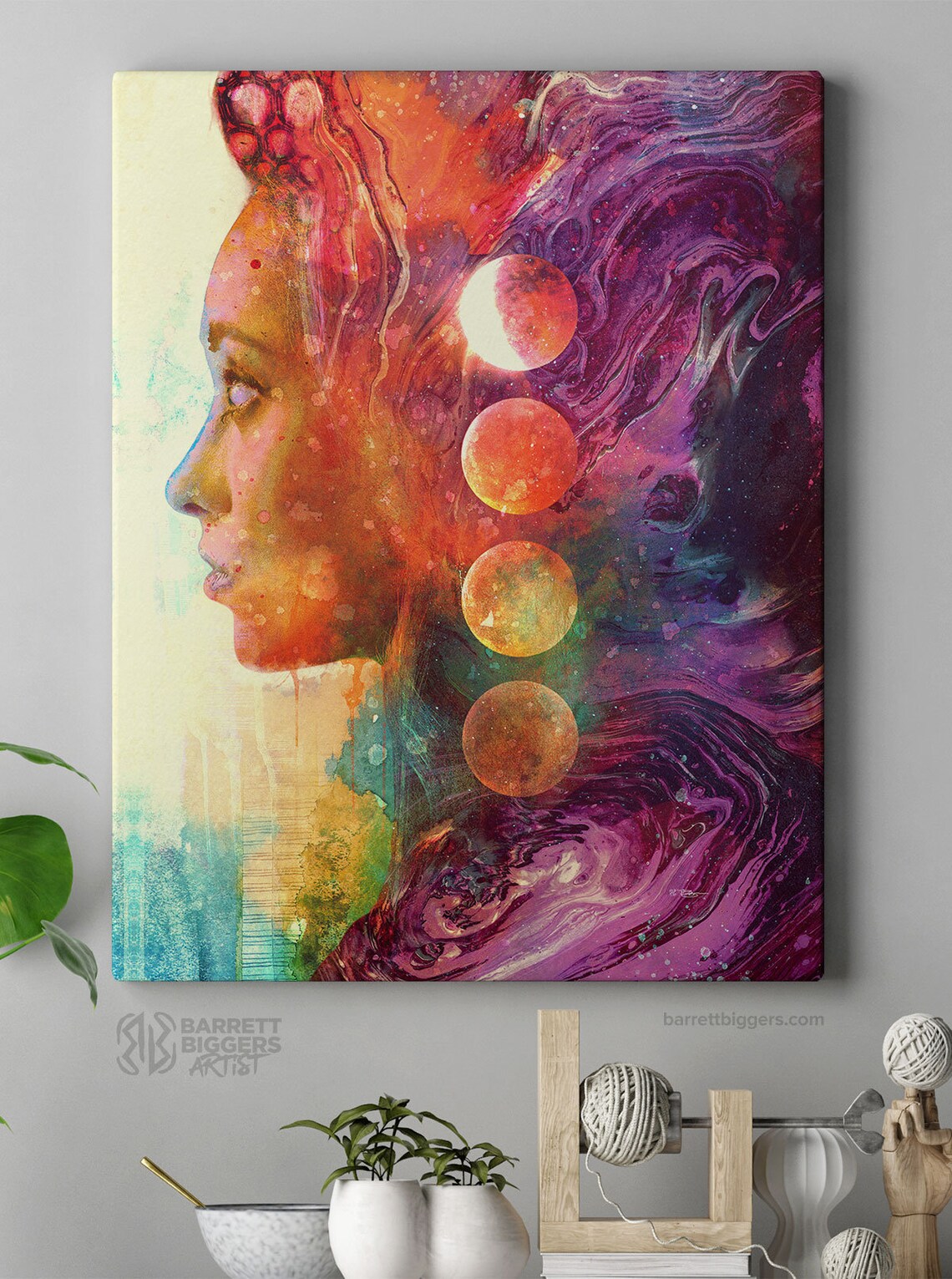 Luna Goddess Abstract Liquid Art Painting Surrealism - Etsy