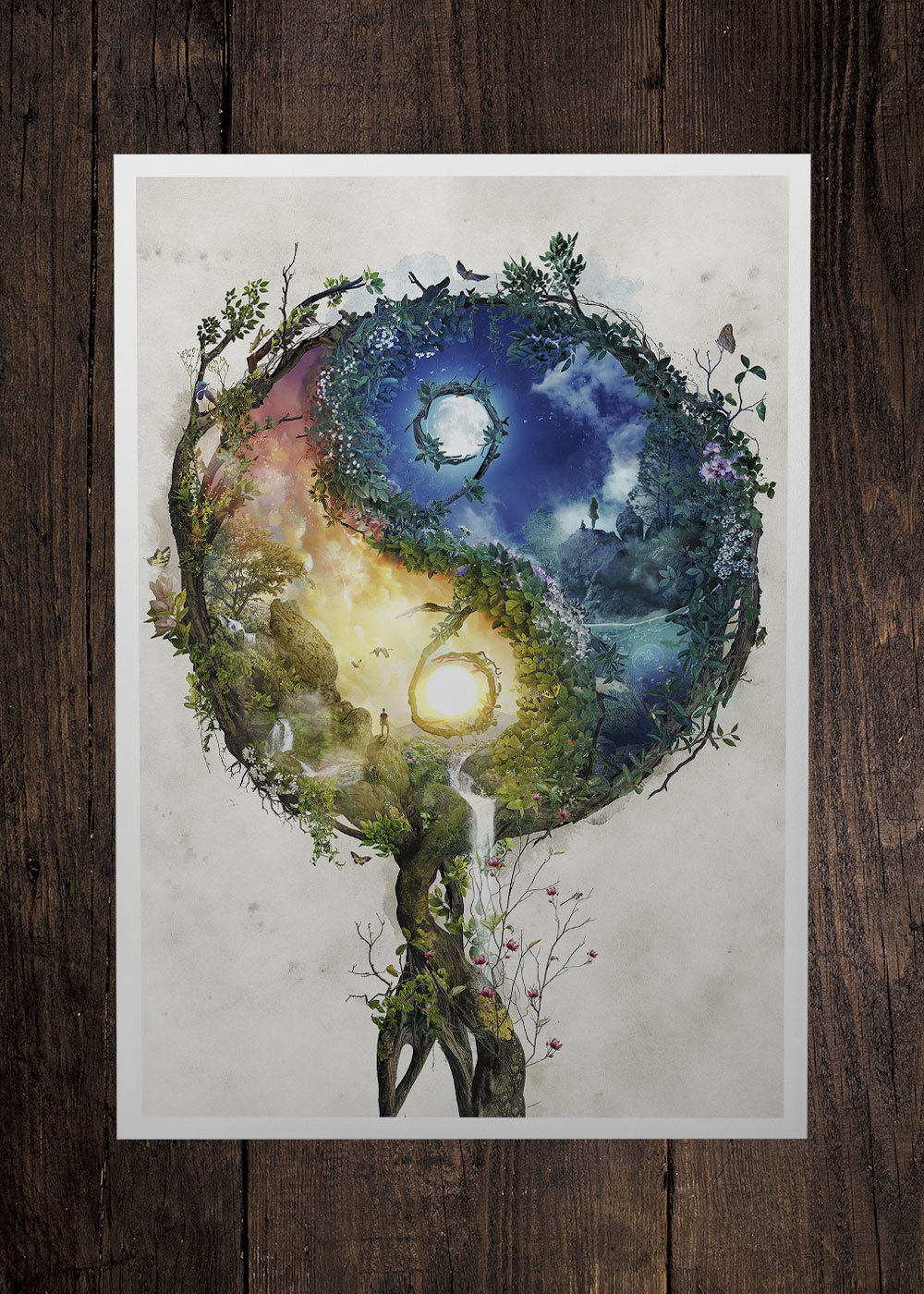 Yin Yang Taoism Original Art Spiritual Wall Art Tao Home | Etsy UK